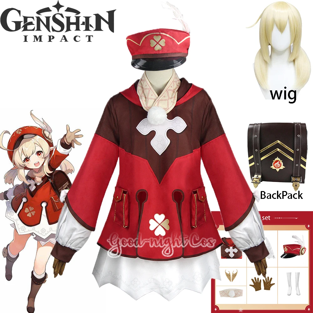 Game Genshin Impact Cosplay Klee Cosplay Kids Child Costume Hat Cute ...