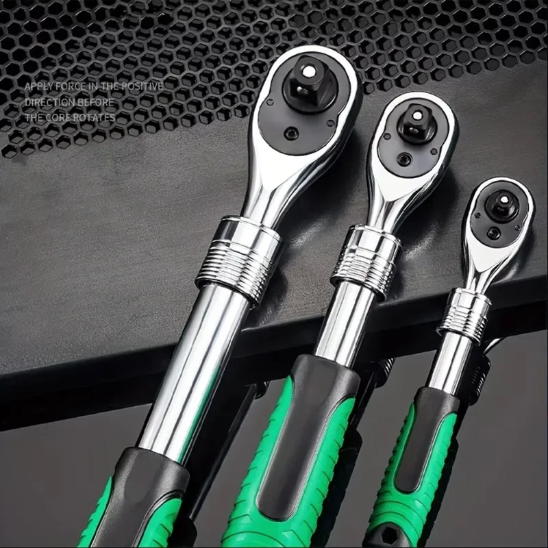 New Retractable Ratchet Set 1/4 3/8 1/2 Inch Drive Rotary Ratchet ...