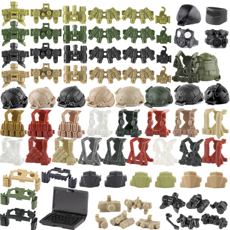 MOC Military Figures Accessories Building Blocks Helmet Night Vision ...