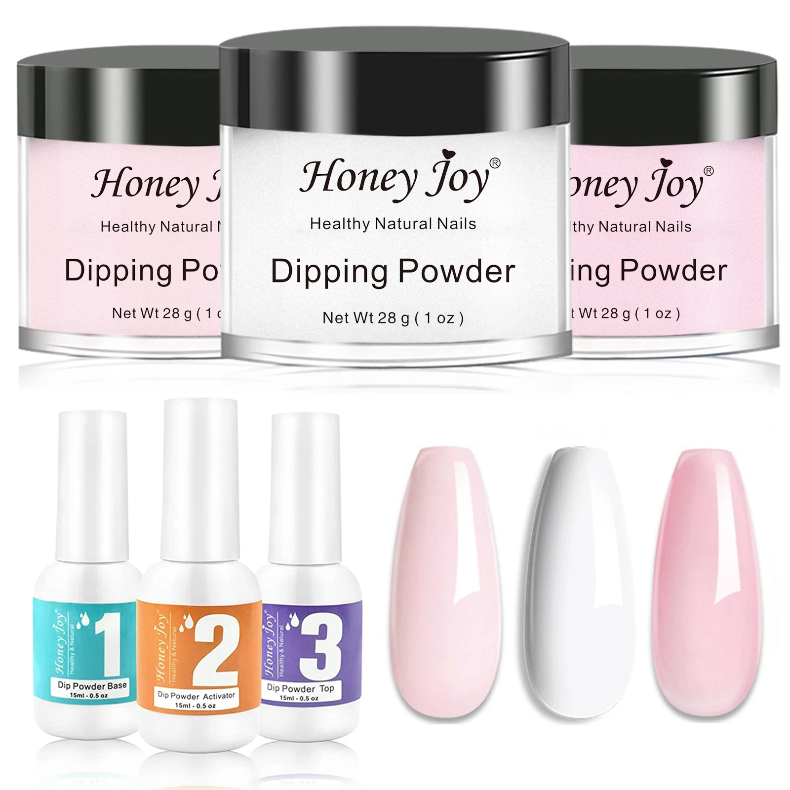 6 in 1 French Pink Tool Kits 28g/Box Dipping Powder Without Lamp Cure ...