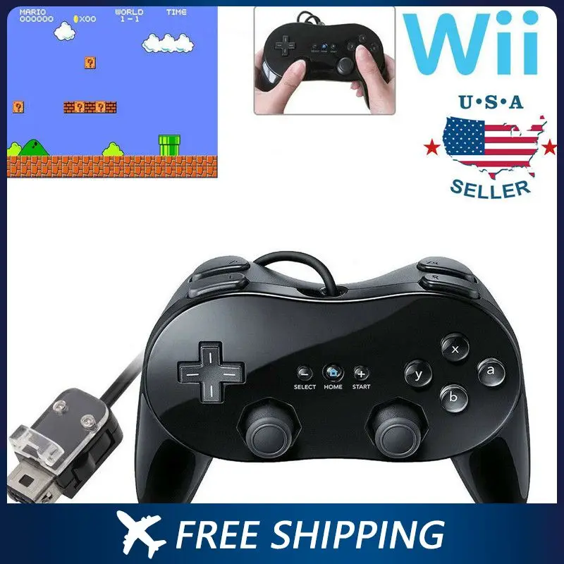Mando-con-cable-para-Nintendo-Wii-Wii-U-mando-cl-sico-para-Wii-mando ...