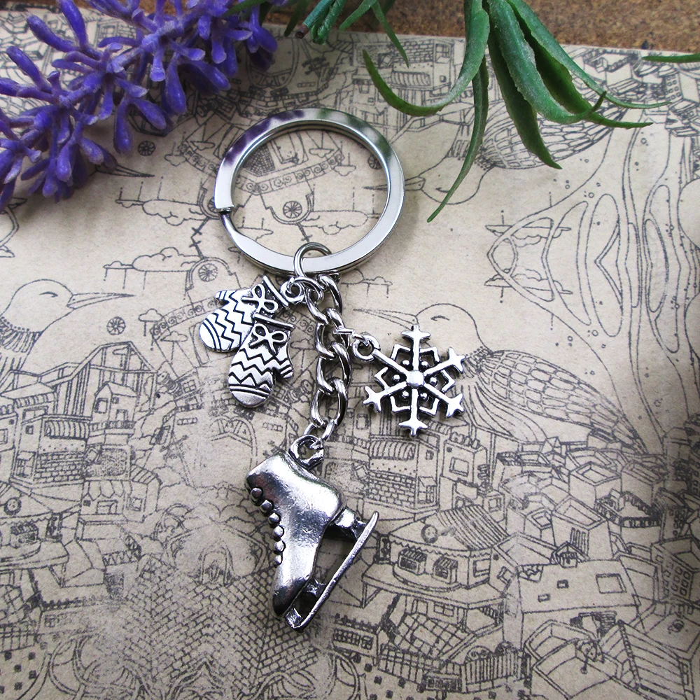 Ice-Skating-Snowflakes-And-Ice-Skates-Charms-High-Quality-Keyring ...