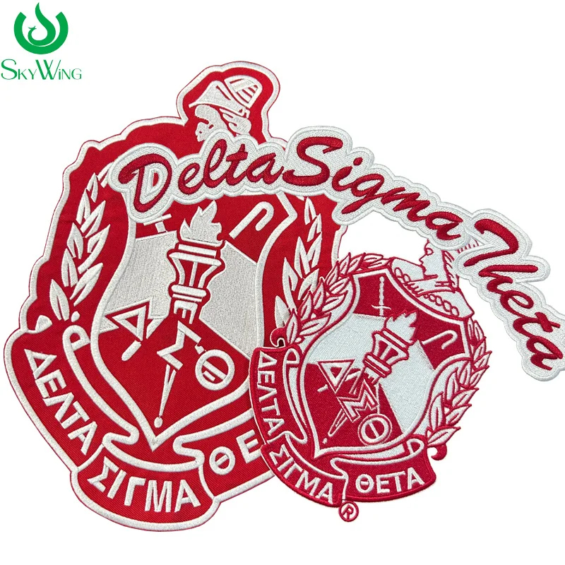 Embroidery Iron-On Delta Shield Patch for Delta Sigma Theta Sorority ...