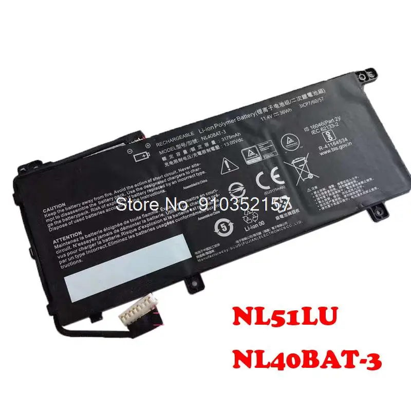 Battery For CLEVO NL40CU NL40GU NL50LU NL51LU NL40BAT-3 6-87-NL40S ...