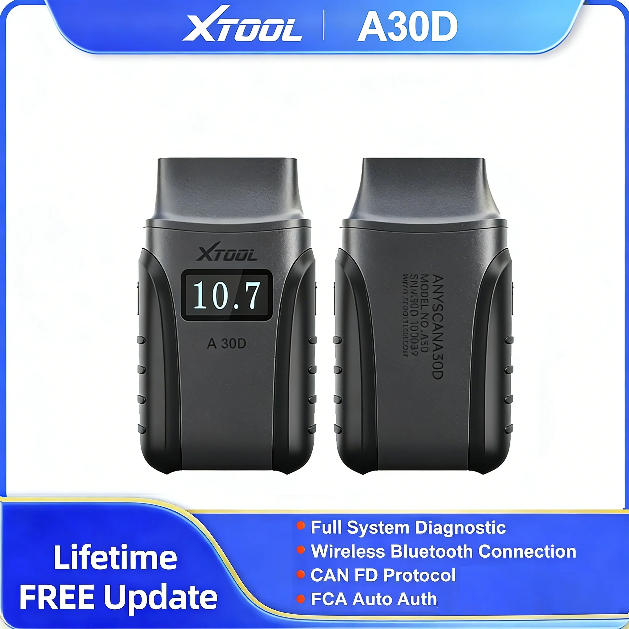 XTOOL Anyscan A30D Bluetooth-OBD2-Codeleser, vollständige ...