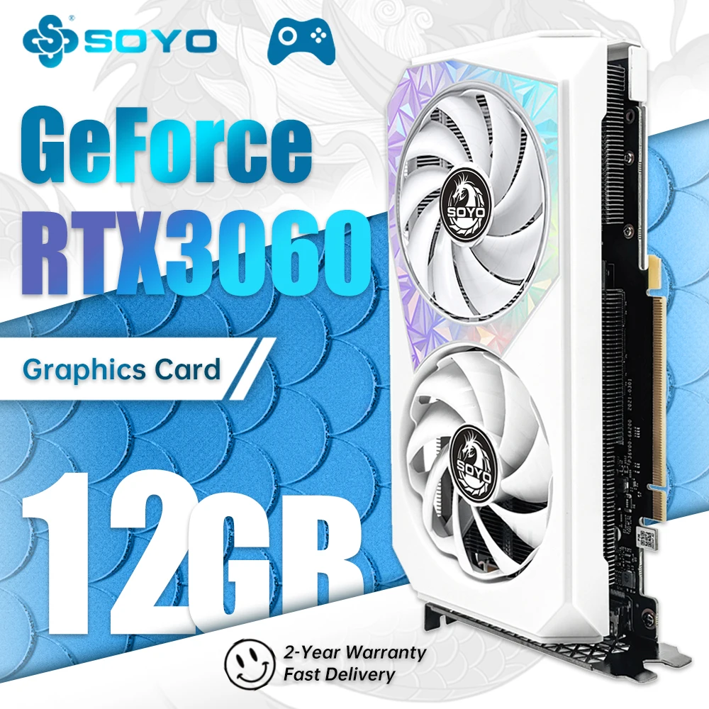 SOYO-Graphics-Cards-GeForce-RTX-3060-12GB-NVIDIA-GPU-GDDR6-192bit-8Pin ...