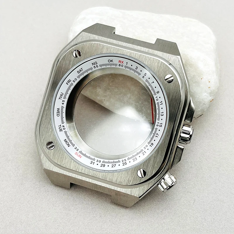 Mod-42mm-New-Design-Rotatable-Chapter-Ring-Square-Watch-Cases-Sapphire ...