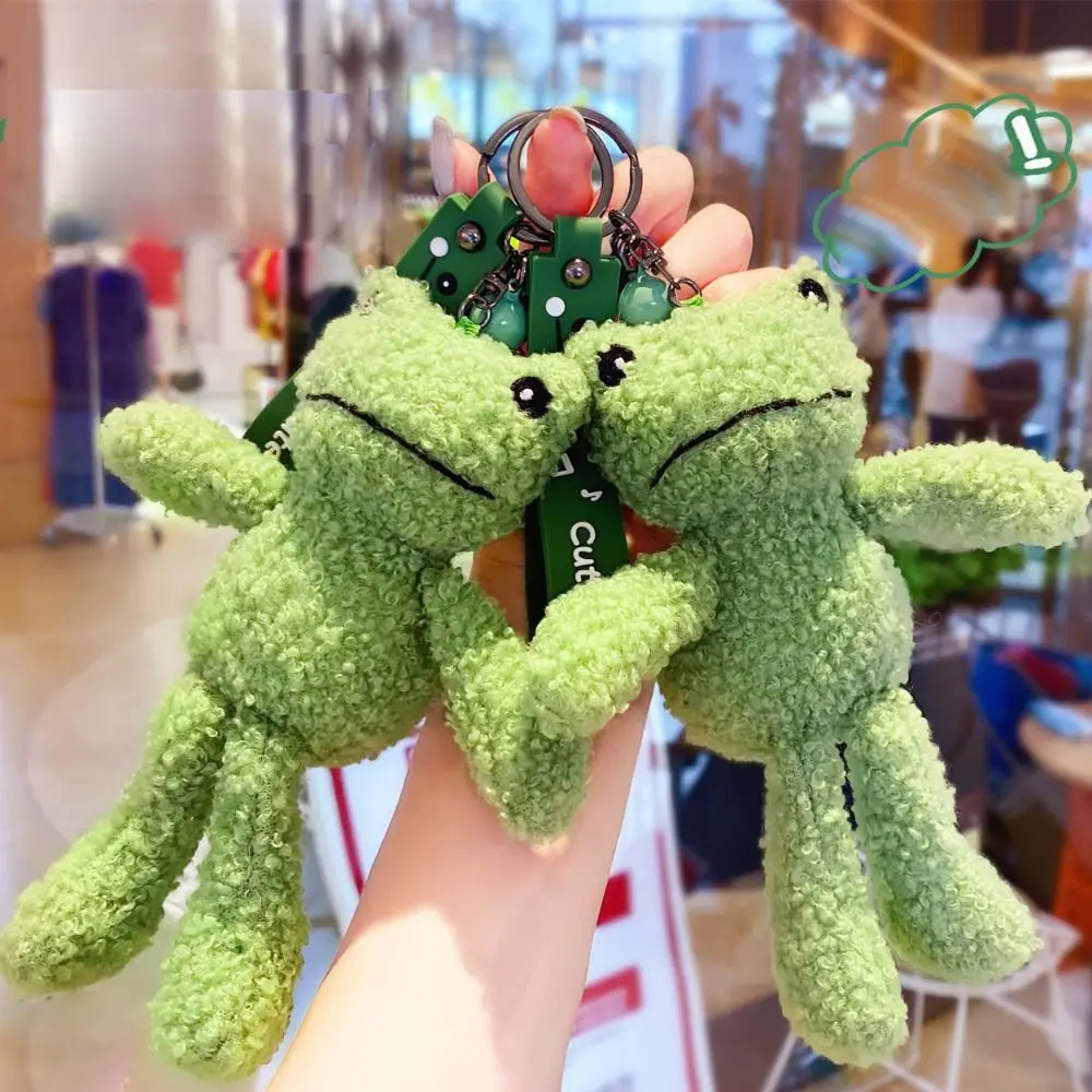 Handbag Keyring Frog Keychain Handbag Accessories Cute Frog Plush Frog ...