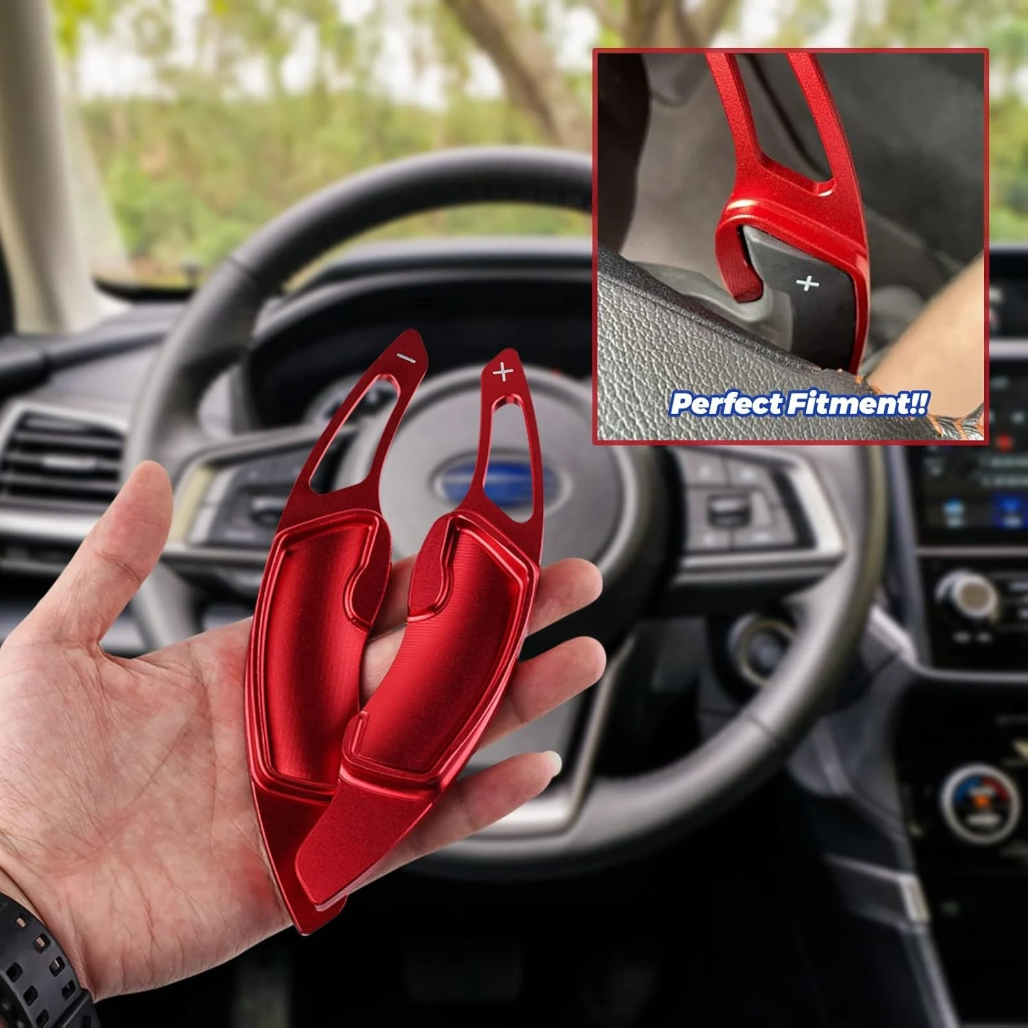 Aluminum Steering Wheel Shift Paddle Shifter Extension Cover for Subaru ...