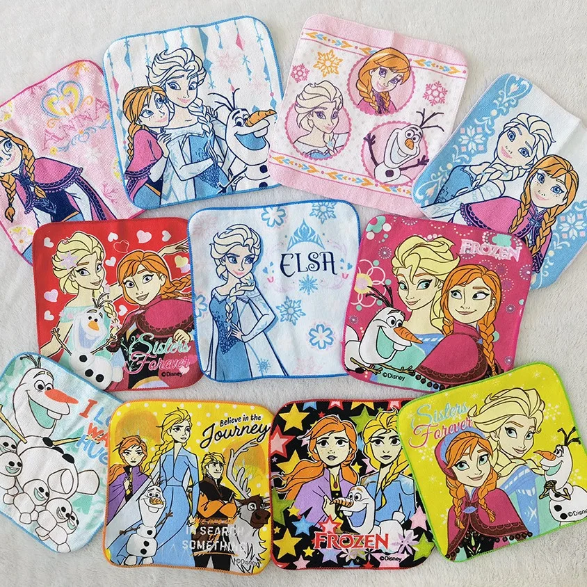 Disney-Frozen-Anna-Elsa-Snowball-cartoon-small-square-towel-cotton ...