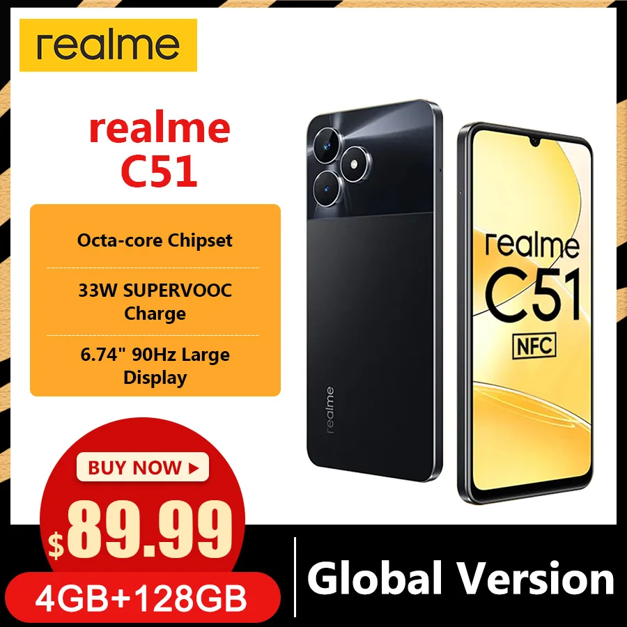 Global-Version-realme-C51-50MP-AI-Camera-33W-SUPERVOOC-Charge-6-74-90Hz ...