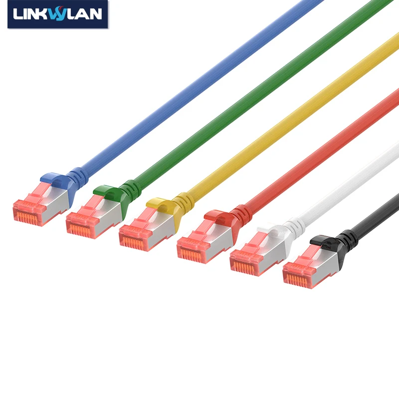 (5pcs/pack) Rj45 Cat 6 Sftp Patchcord Cable 0.25m/0.5m/1m/1.5m/2m/3m/5m Optional 7 Colors ...