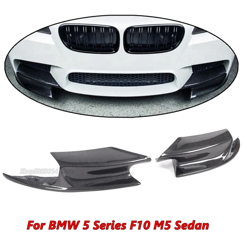 Carbon Fiber Front Bumper Splitter Lips For BMW 5 Series F10 M5 Base ...