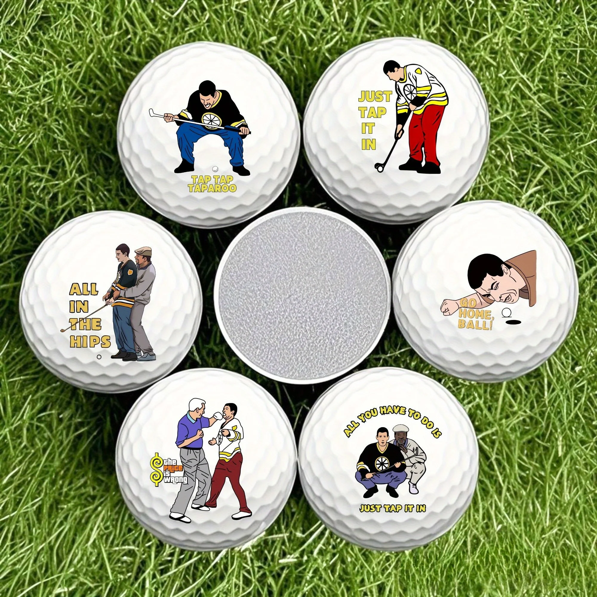 6 counts Funny Happy Gilmore Golf Balls Gift Set, Hilarious Novelty ...