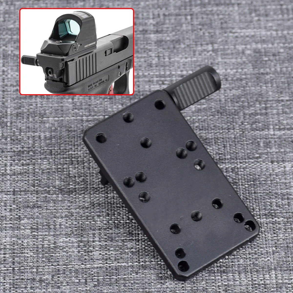 Universal-Glock-Rear-Sight-Mount-For-RMR-Docter-ROMEO3-SRO-Red-Dot ...