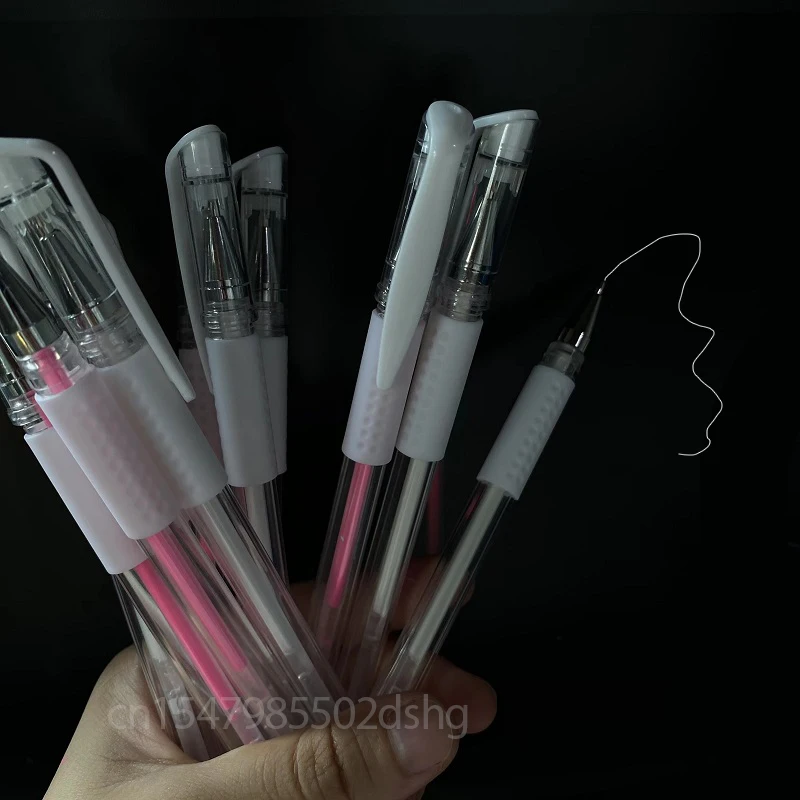 10pcs Pink White Brow Pen Skin Pen Waterproof Eyebrow Lip Tatoo Gel ...