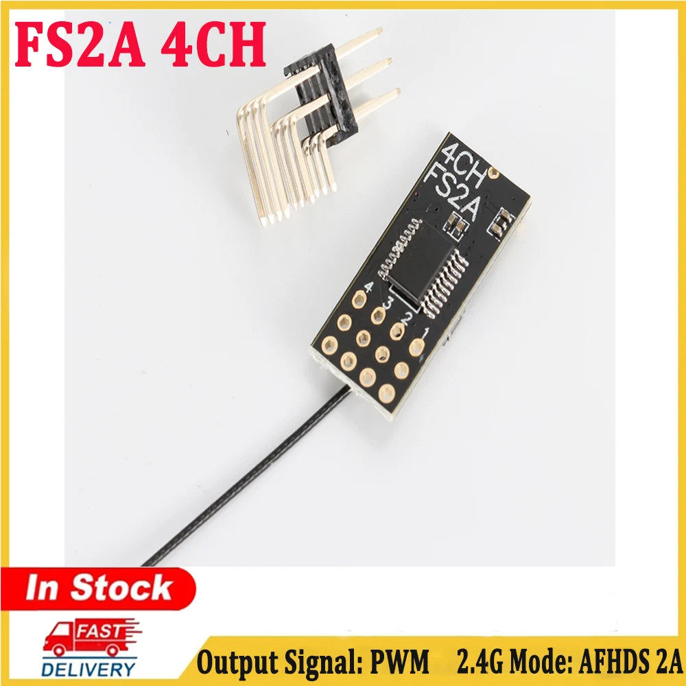 FS2A 4CH Flysky AFHDS 2A ミニ対応受信機 PWM 出力 i6 i6X i6S/FS-i6 FS-i6X FS-i6S ...