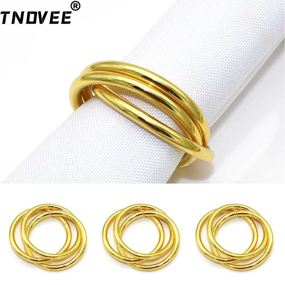 2Pcs-Gold-Napkin-Rings-Upgrade-Sturdy-Metal-Round-Napkin-Ring-Holder ...