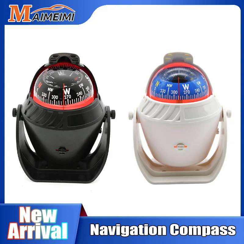 Marine-Navigation-Compass-Black-With-Electronic-LED-Light-Electronic ...