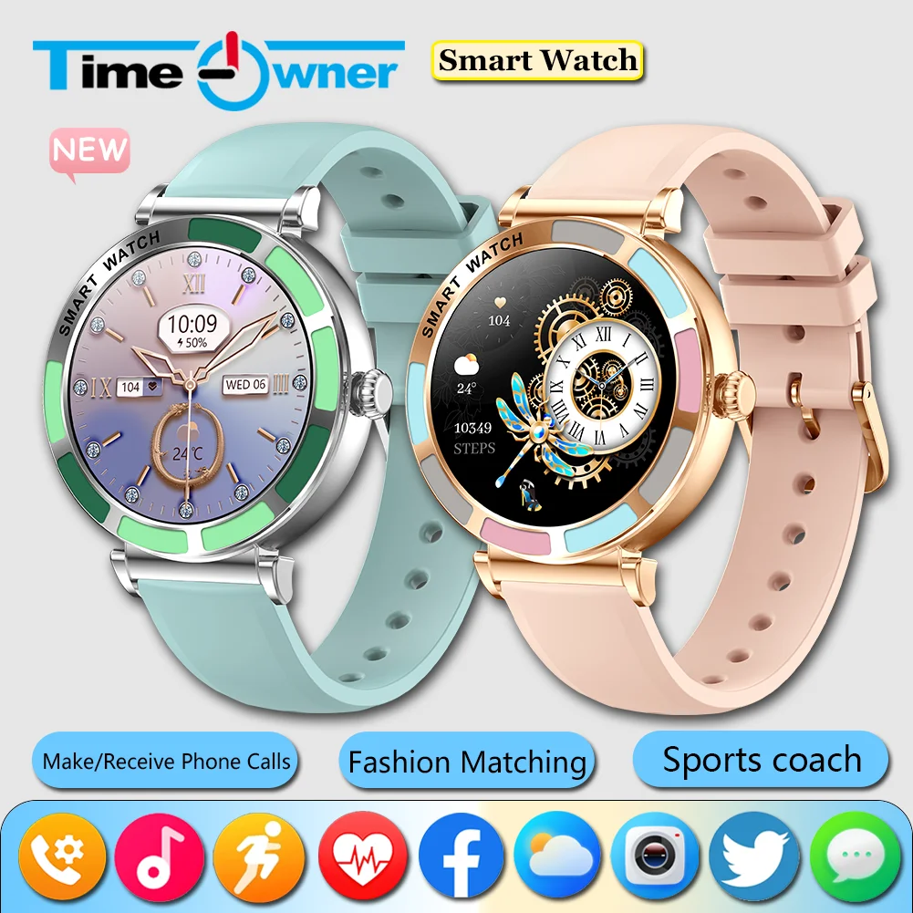 Time Owner 2025 Smart Watch Ladies HD Full Touch Screen Sleep Health ...