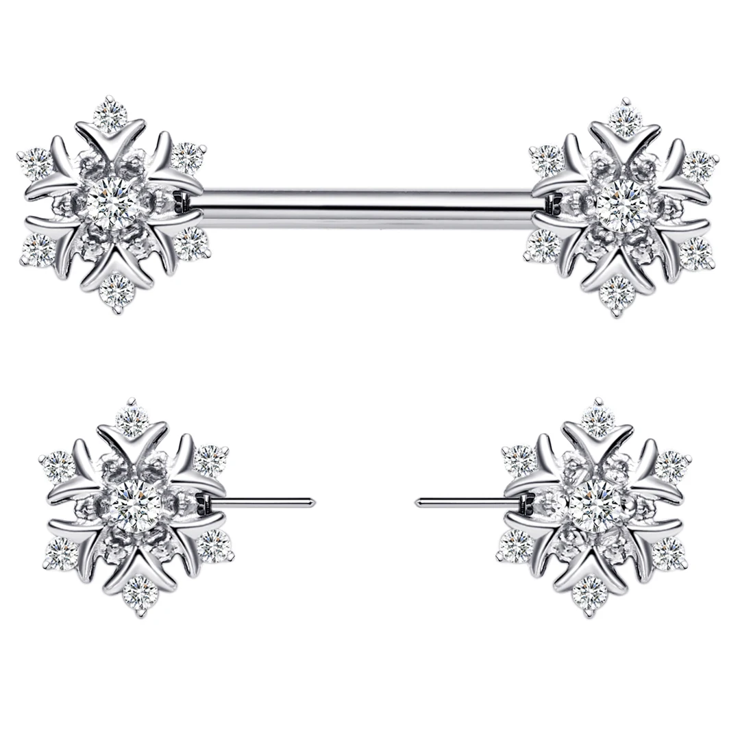 Luxury-Snowflake-Christmas-Threadless-Push-Pin-Nipple-Ring-With-5A ...