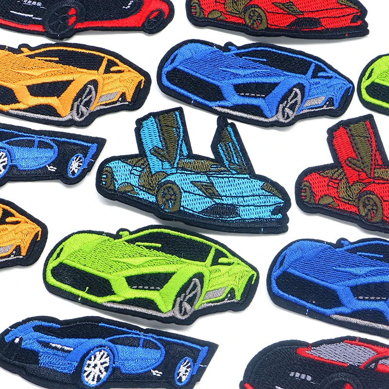 Cartoon-Decorative-Patch-Lamborghini-Blue-Red-Cars-icon-Embroidered ...
