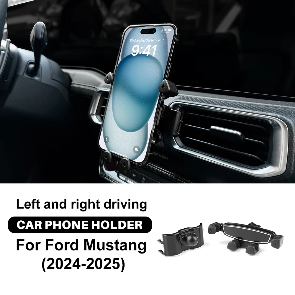 Gravity Phone Holder For Ford Mustang 2024 2025 LHD Car Mobile Support ...