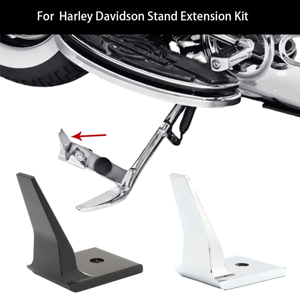 Motorcycle-Chrome-Stand-Kickstand-Extension-For-Harley-Softail-Cross ...