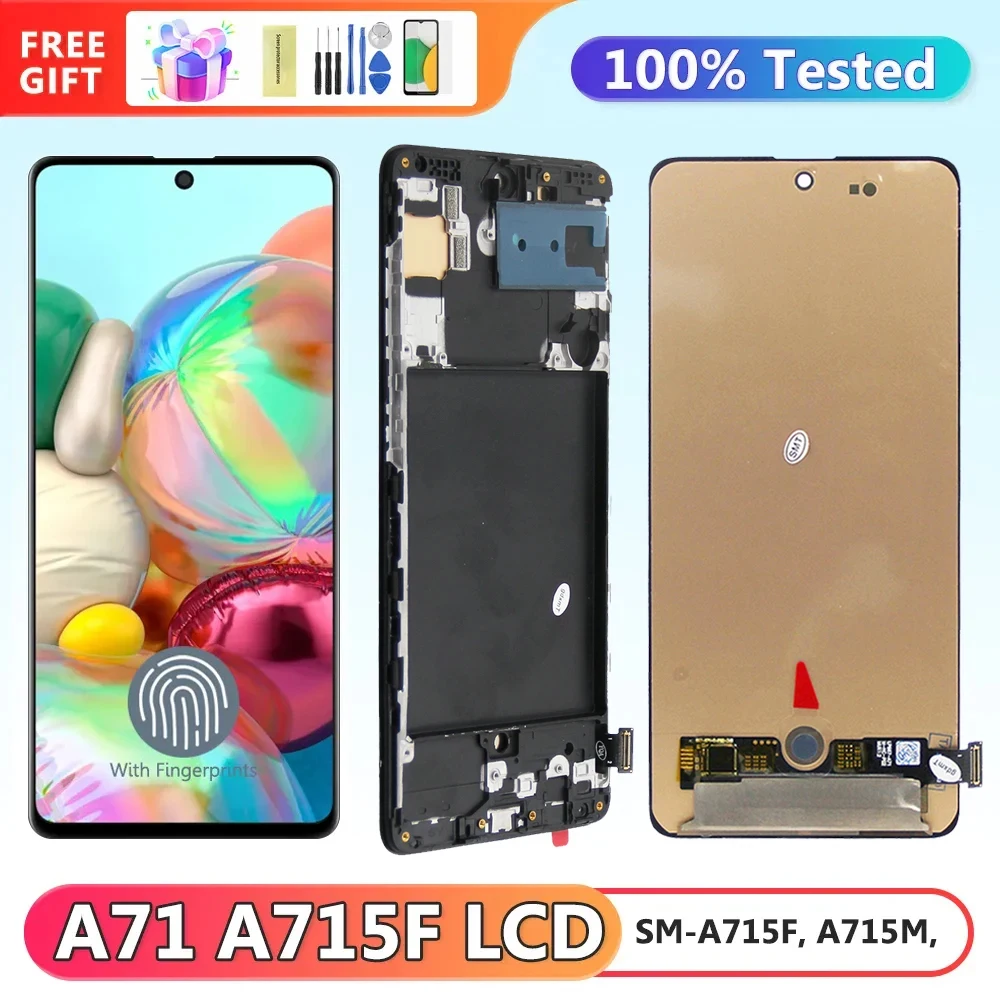 6-7-AMOLED-A71-Screen-with-Fingerprints-for-Samsung-Galaxy-A71-A715 ...