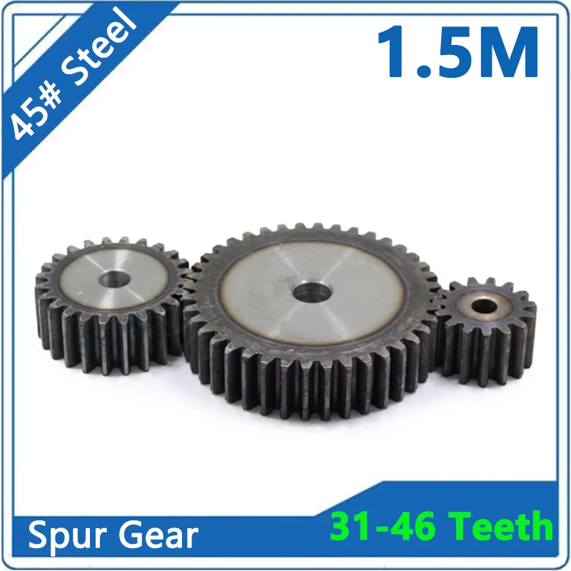 1pcs 1.5M Spur Gear 31 32 33 34 35 36 37 38 39 40 41 42 43 44 45 46 ...