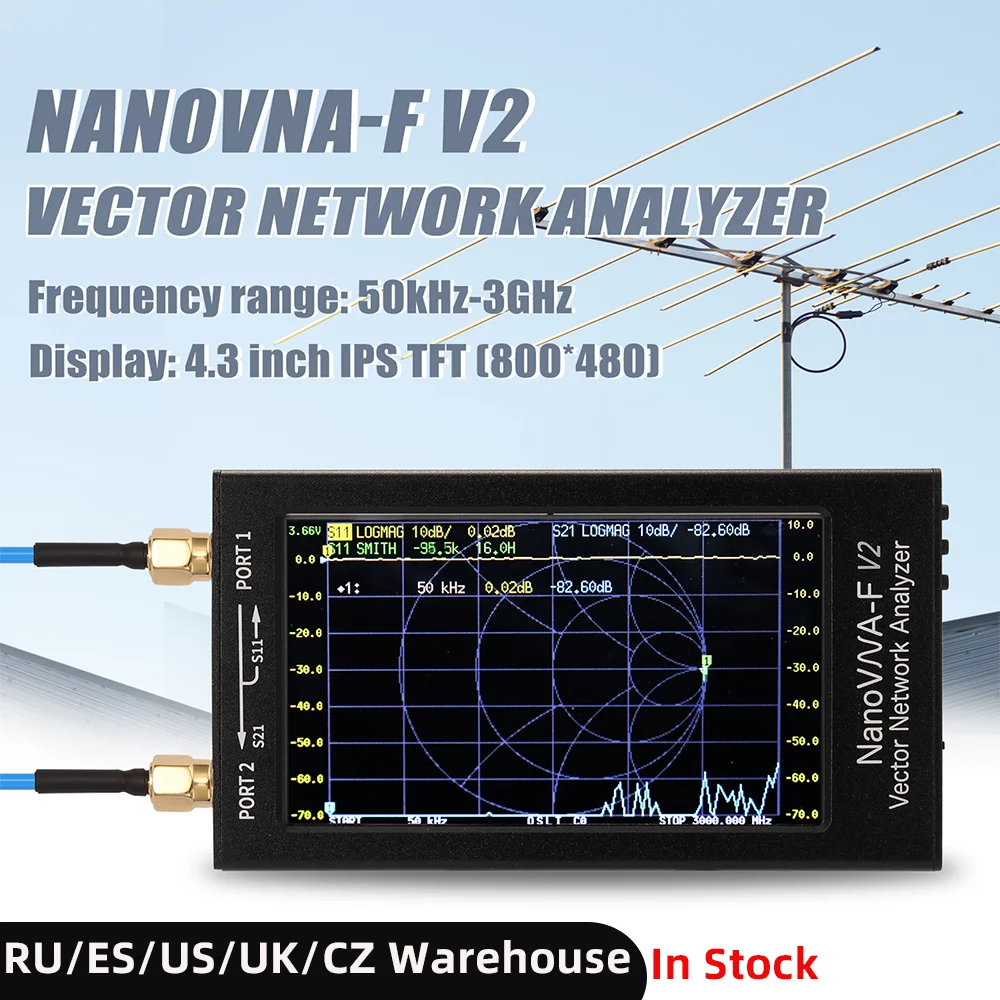 Nanovna-f V2 4.3 Inch Ips Lcd Display Vector Network Analyzer S-a-a-2 Antenna Analyzer Short ...