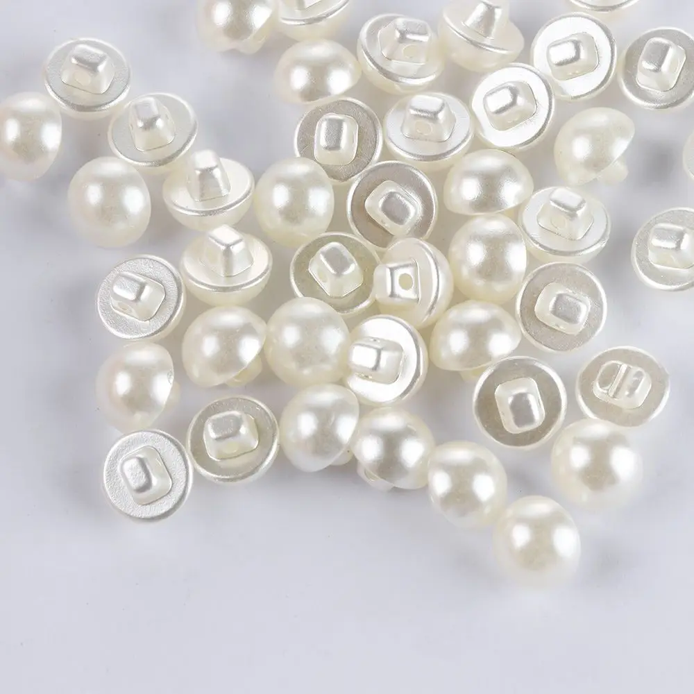 50PCS-10mm-Round-Sewing-Pearl-Buttons-mushroom-buttons-for-Clothing ...