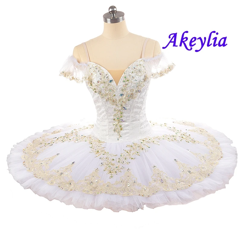 Akeylia Girls Sleeping Beauty Ballet Tutu Professional white Dress ...