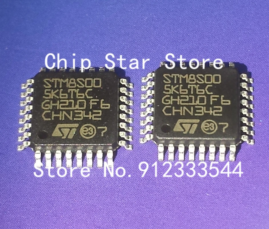 5 100pcs STM8S005K6T6C STM8S005 LQFP32 8Bit MCU Value Line STM8 Family STM8S Series ...