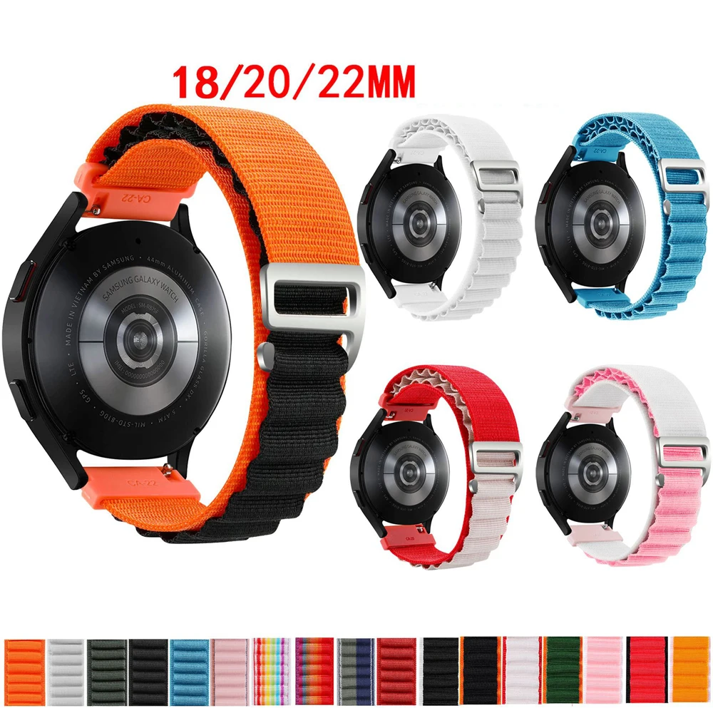 18MM-20MM-22MM-NEW-Nylon-Alpine-Loop-Strap-For-Garmin-Vivoactive-4S-4-3 ...
