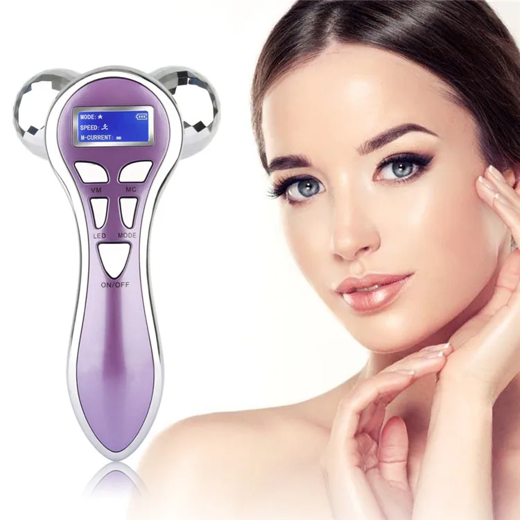 4D-Roller-Massager-Facial-Rolling-Device-Y-Shape-Rotating-Micro-current ...