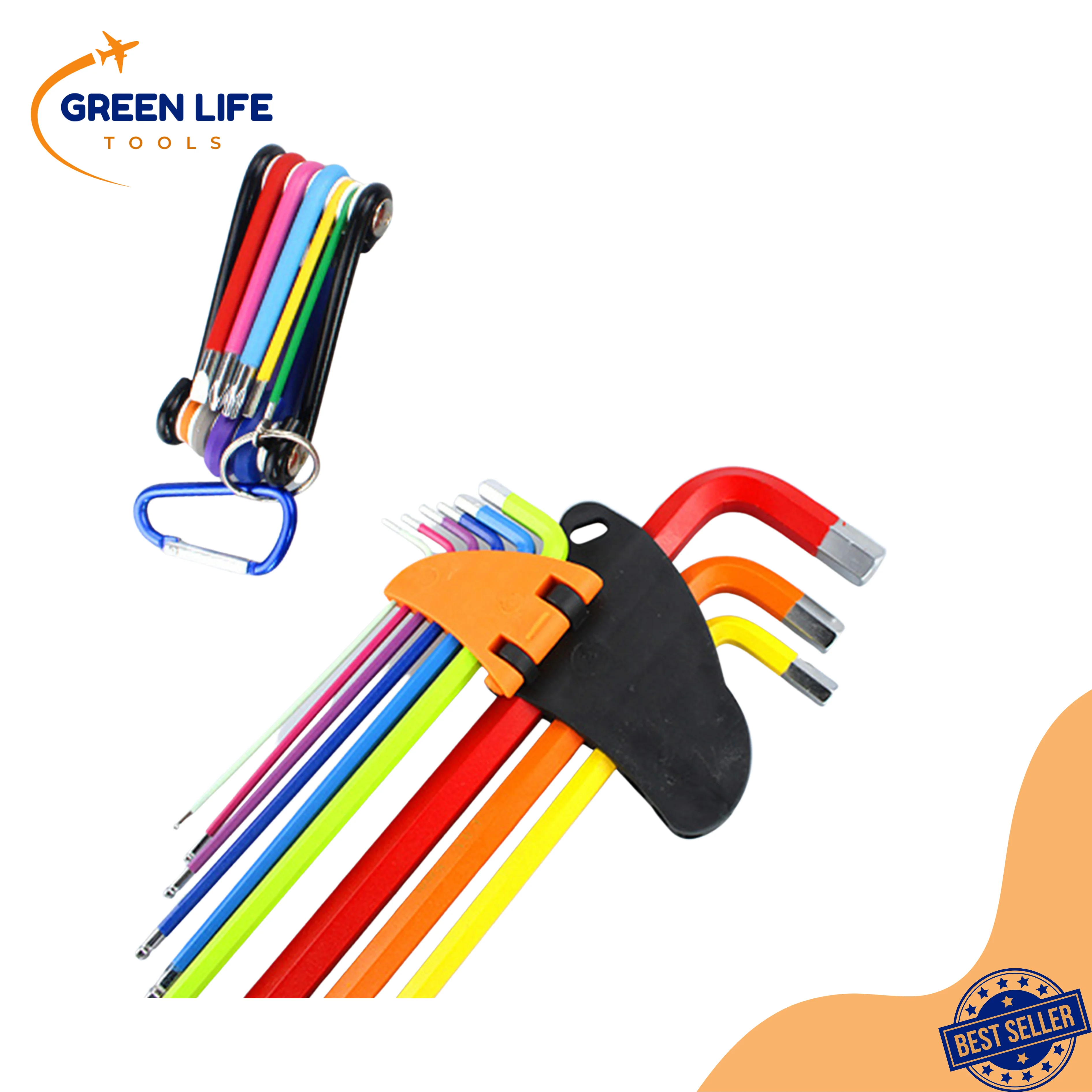 5/9PcsAllen Key Set L Type Double-End Screwdriver Hex Wrench Set Allen ...