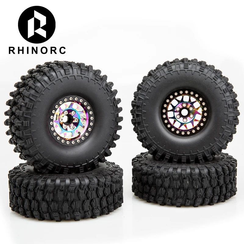 4Sets-RhinoRC-3043-RC-Crawler-Tires-mounted-1-9-2-2-Inch-Wheel-Rim-for ...