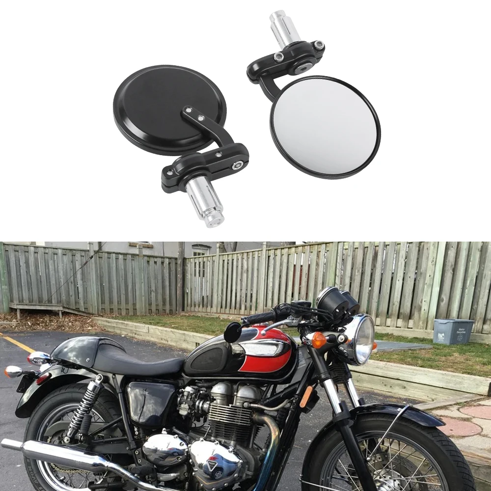 Universal-Motorcycle-7-8-22mm-Rearview-Mirror-For-Honda-Triumph-Bobber ...