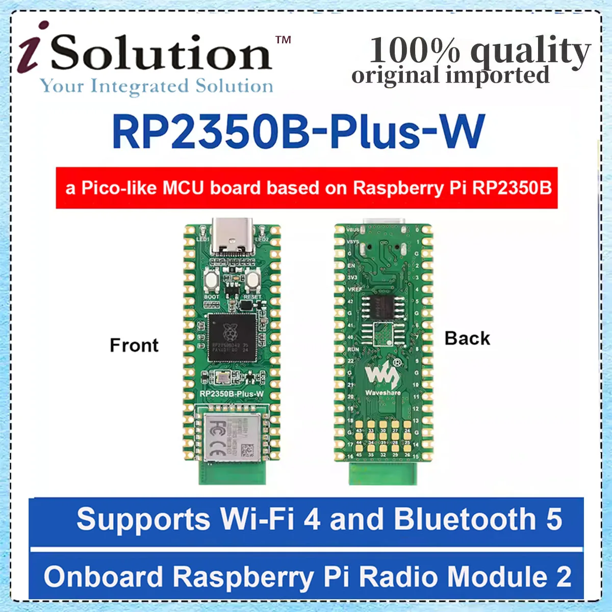 Raspberry Pi Pico 2 RP2350 RP2350B-Plus-W Development Board WiFi ...