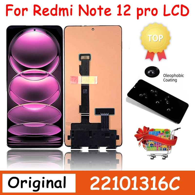 Original For Xiaomi Redmi Note 12 Pro 22101316c Lcd Display Touch ...