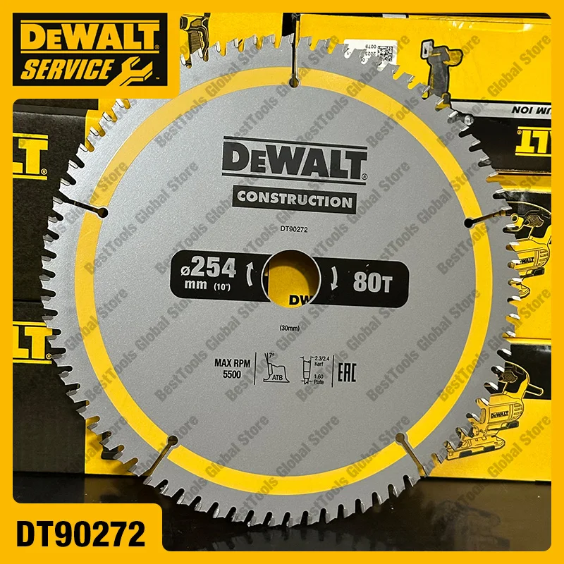 WOODWORKING-SAW-BLADES-For-DEWALT-DT90272-254mm-80T-Insert-Rings-16mm ...