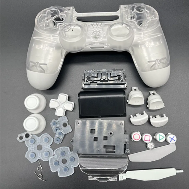 PS4 Pro JDS-050 JDS-055 JDM-050 JDM-055 컨트롤러용 교체 투명 하우징 쉘 케이스, 하드 플라스틱 커버