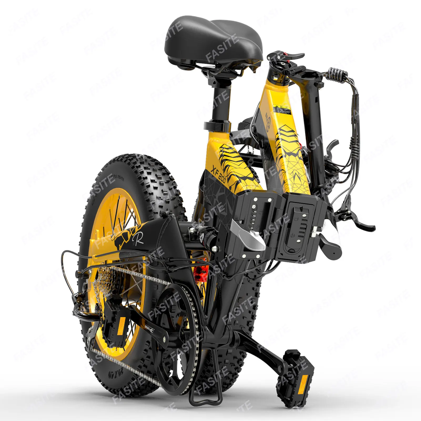 BEZIOR XF200 1000W Motor Folding Electric Moped Bike 48V 15Ah Power ...