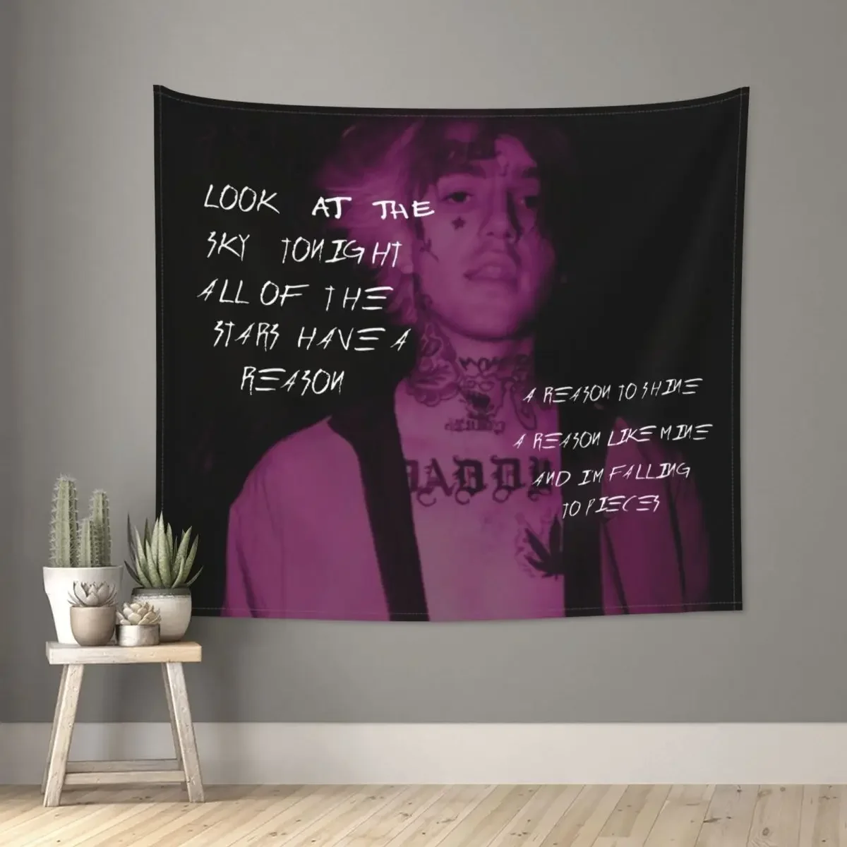 Lil-Peep-Star-Shopping-Lyrics-Signed-Photo-Tapestry-Wall-Hanging ...
