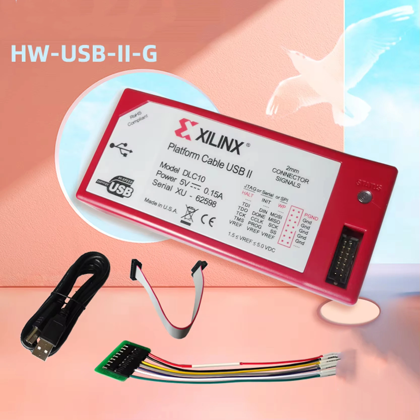 Xilinx-Downloader-Hw-usb-ii-g-Xilinx-Dlc10-Platform-Cable-USB-JTAG ...