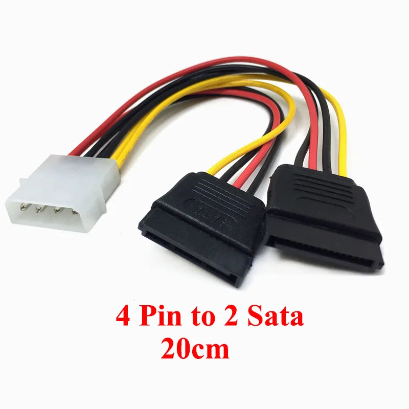 4-Pin-Molex-IDE-To-Dual-SATA-15-Pin-HDD-Power-Supply-Extension-Cable ...