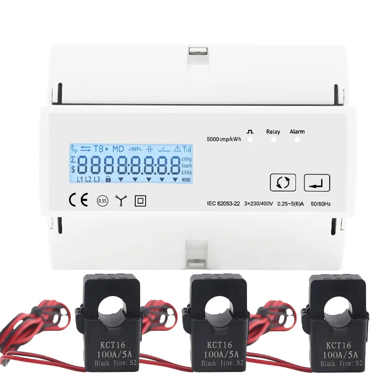 Tuya WiFi ZigBee Three Phase Bidirectional Energy Meter KWh, 44% OFF