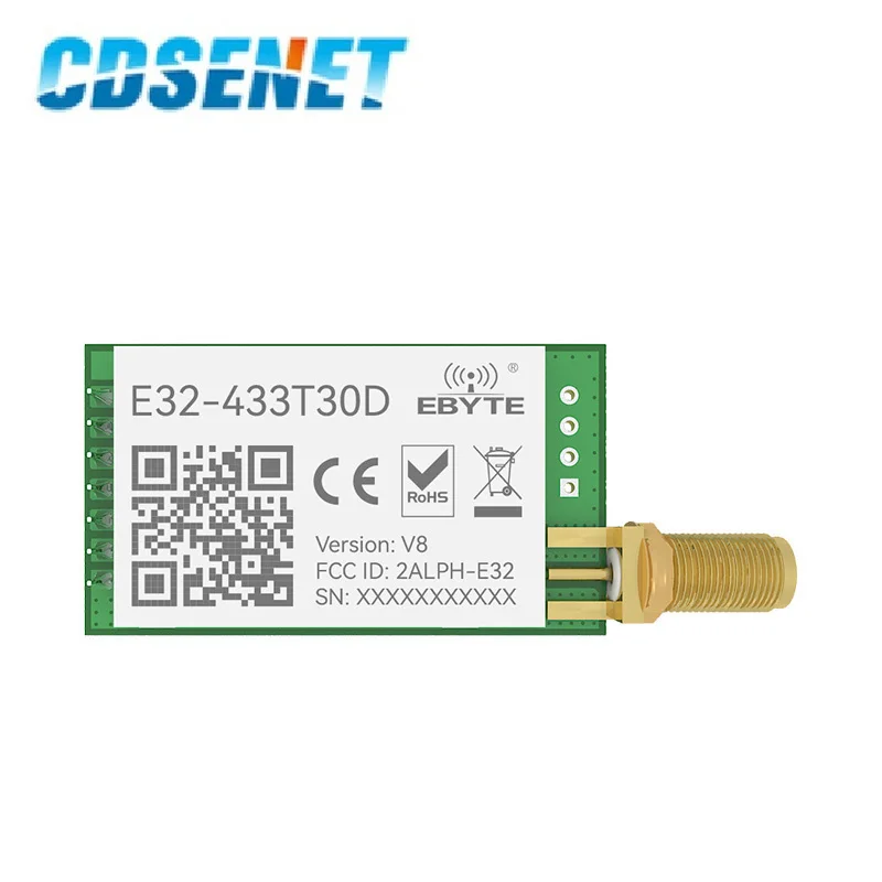5PCS-LoRa-433MHz-Module-Transmitter-Receiver-8km-E32-433T30D-UART-Long ...