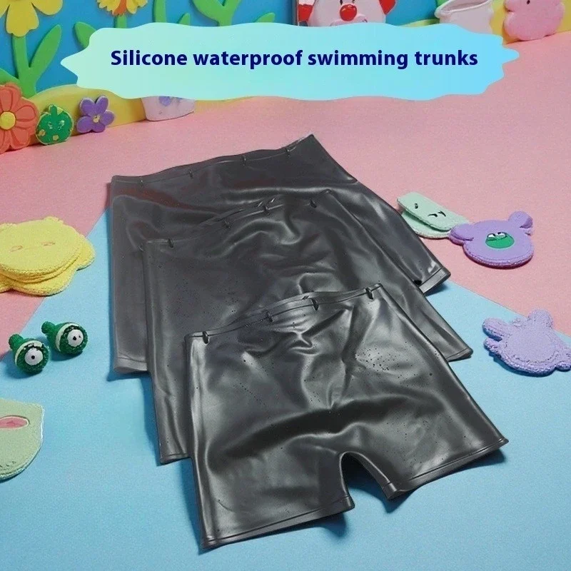 Plus Size Waterproof Silicone Swim Trunks Quick-Dry Anti-Bacterial ...